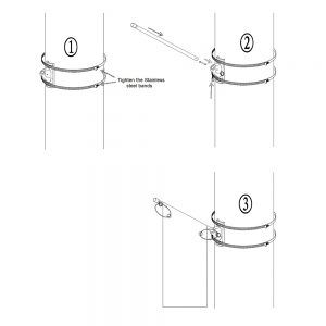 Light Pole and Wall Flag Bracket Kit 55 Deg – Anders Displays