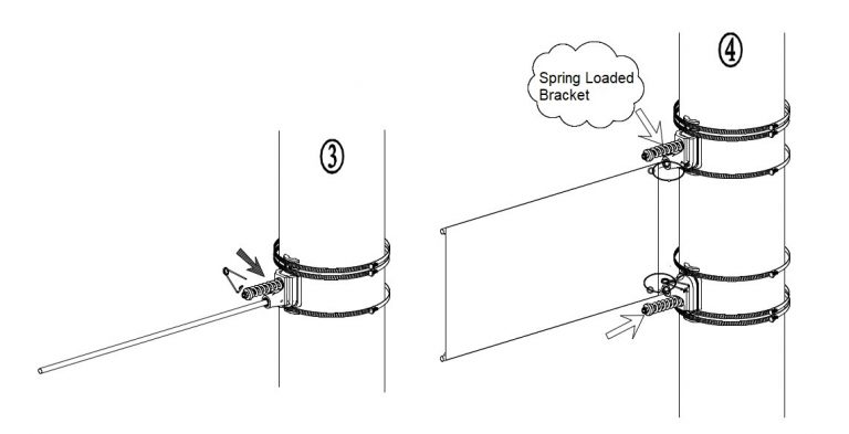 Light pole BKTS Spring Loaded – Anders Displays
